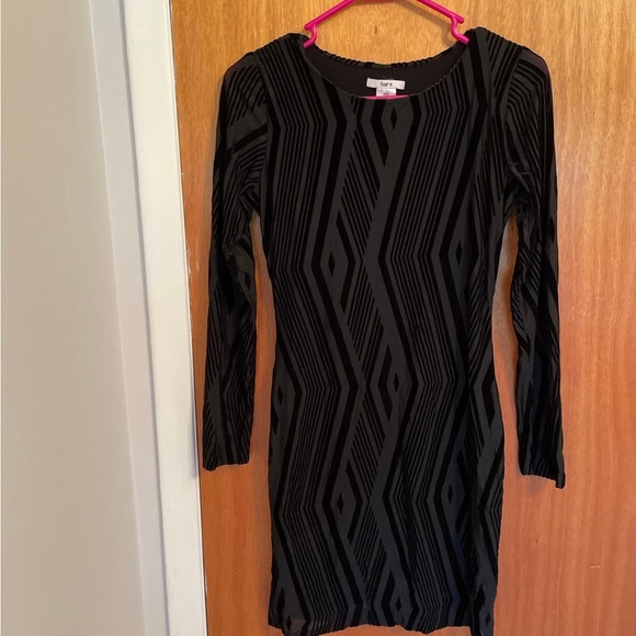 Bar III | Dresses | Bar Iii Black Velvet Burnout Dress | Poshmark